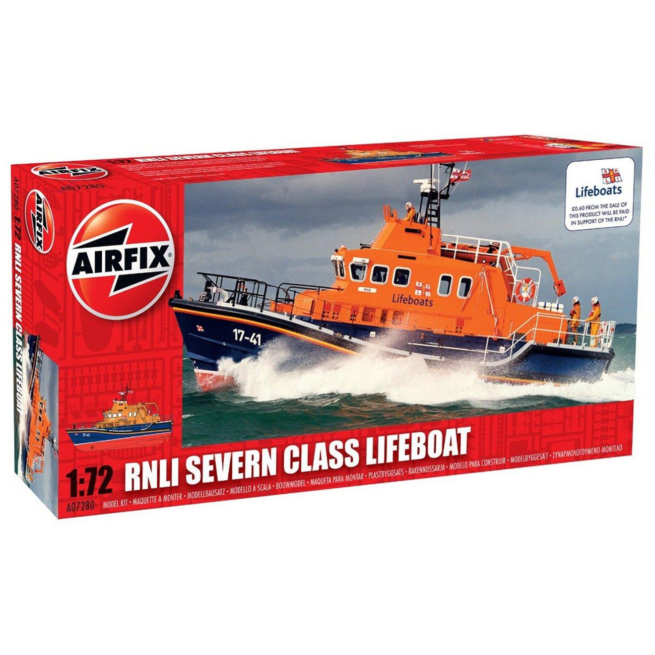 A07280 RNLI Severn Class Lifeboat 1:72 Scale Launch Series 7 Model Kit ...